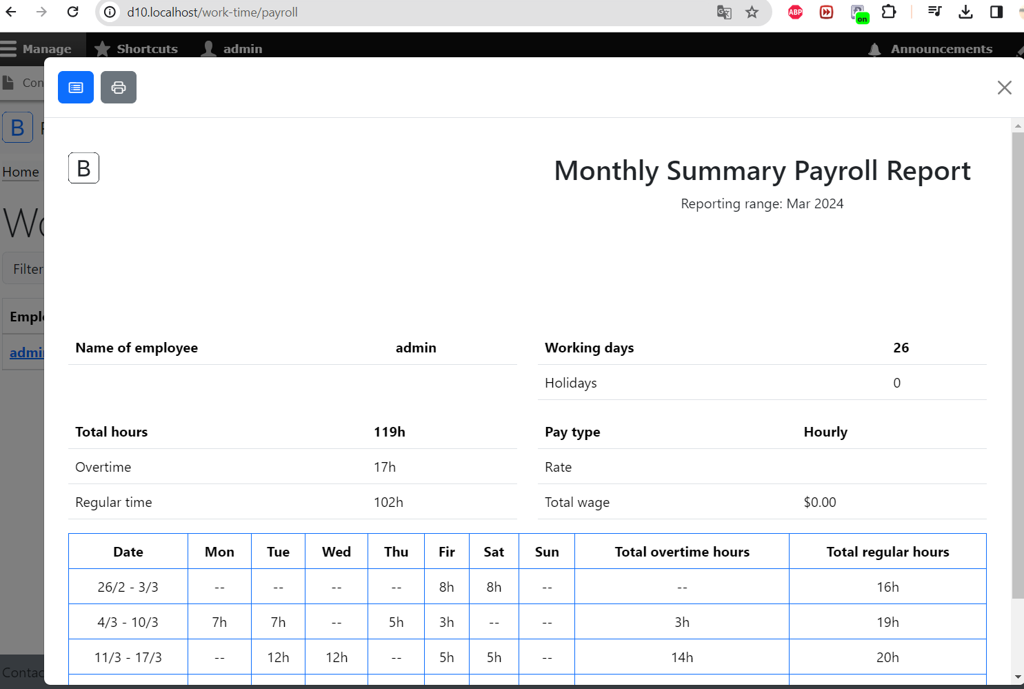 Work time | Drupal.org